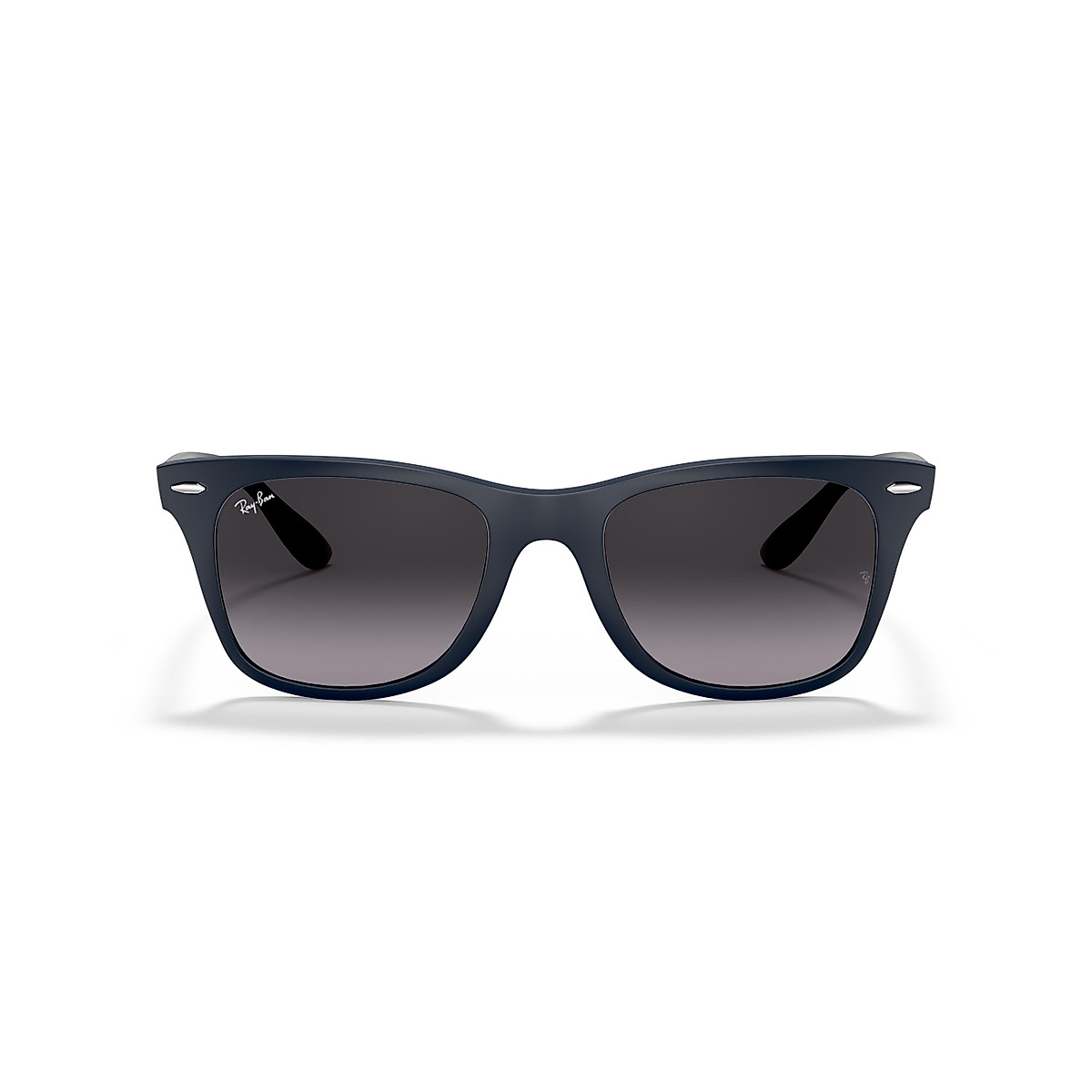 Ray-Ban RB4195 Wayfarer Liteforce Square Sunglasses, Matte Blue/Light Grey Gradient Dark Grey, 52 mm