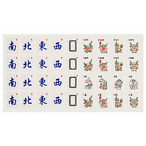 Yellow Mountain Imports Set of 180 American Mahjong Tile Decal Stickers - Made