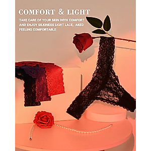 Sunm Boutique Lace Thongs For Women Sexy Underwear Seamless Thongs Soft Stretch Womens Thong Underwear 6 Pack