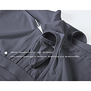 ZONBAILON Men's Dual Pouch Underwear comfortable Bulge Enhancing Boxer Briefs with Separate Pouch Modal Trunks Dark Gray XL