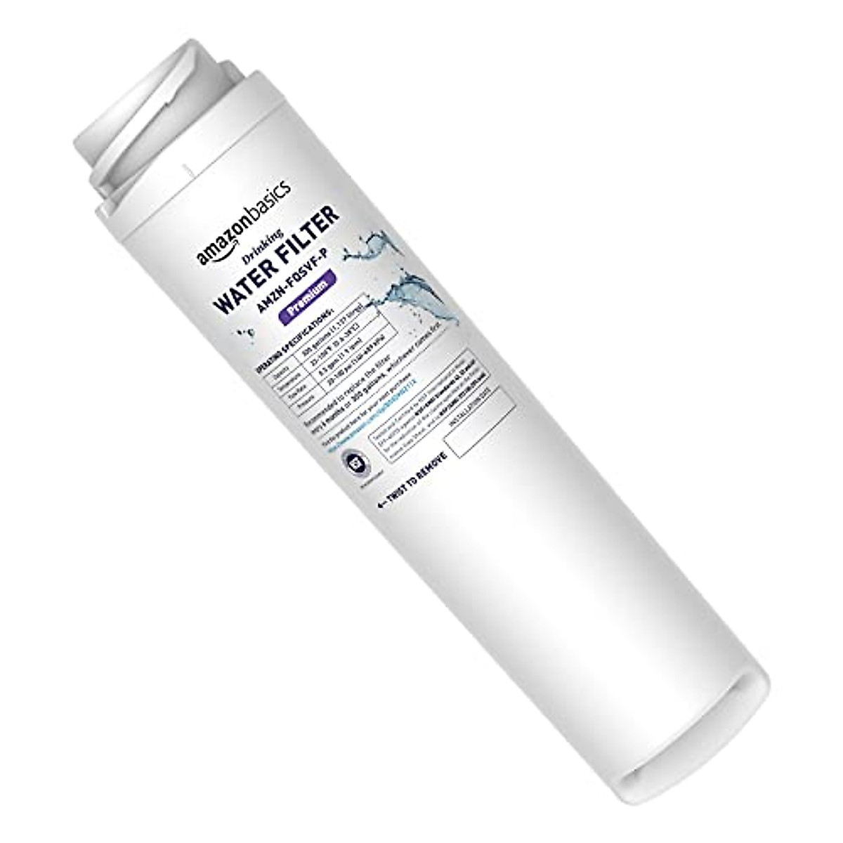 Amazon Basics Replacement GE FQSVF Drinking Water System Filter, 2-Pack, Premium Filtration