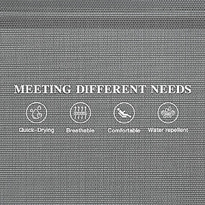 Domi Pool Lounge Chairs Set of 3, Aluminum Adjustable Outdoor Chaise Lounge with Wheels and Side Table, All Weather Poolside Chairs for Deck Lawn Patio Backyard, Textilene- Gray