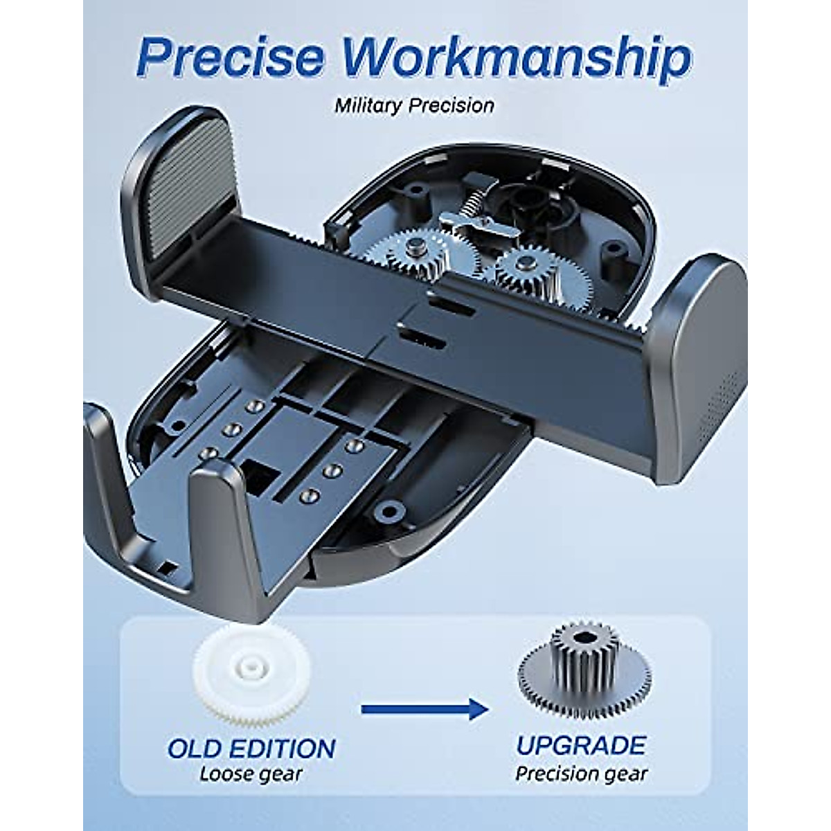 OQTIQ CD Phone Holder for Car, Sturdy CD Mount & Air Vent Car Phone Mount, [Silicone Pad Protection] for CD Player Car Phone Holder Compatible with iPhone 13, All Phones