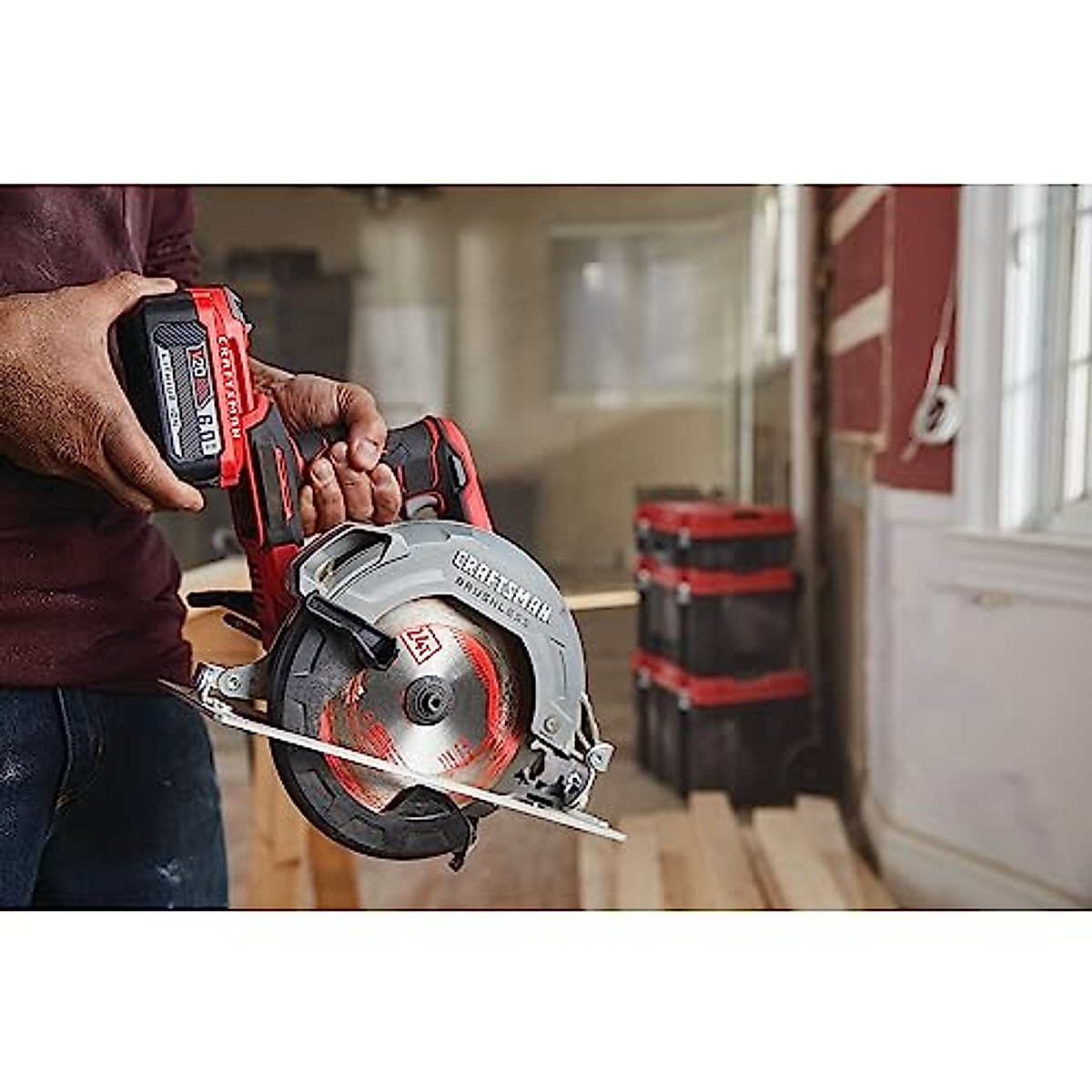 CRAFTSMAN V20 Cordless Circular Saw, 7-1/4 inch, Bare Tool Only (CMCS550B)