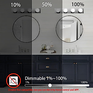 ILC G25 LED Globe Light Bulbs Work with Alexa Required Echo Device, 6W, 60W Equivatlent, Color Temprature Turnable: 2700K-6000K, CRI>95+, E26 Base, 120V for Vanity Makeup Mirror, Bathroom (6 Pack)