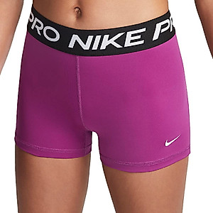 Nike Pro Women's 3" Compression Shorts (as1, Alpha, x_l, Regular, Regular) Purple