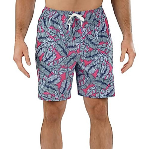 Member's Mark Men's Resort Swim Trunk (as1, Alpha, l, Regular, Regular, Standard, Totally Trop Tropical Pink, Large)