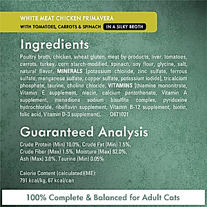 Fancy Feast Elegant Medleys Primavera Collection Cat Food Variety Pack 12-3 oz. Cans [Contains: 4 Each: Tender Turkey Primavera, Tuna Primavera, and White Meat Chicken Primavera]