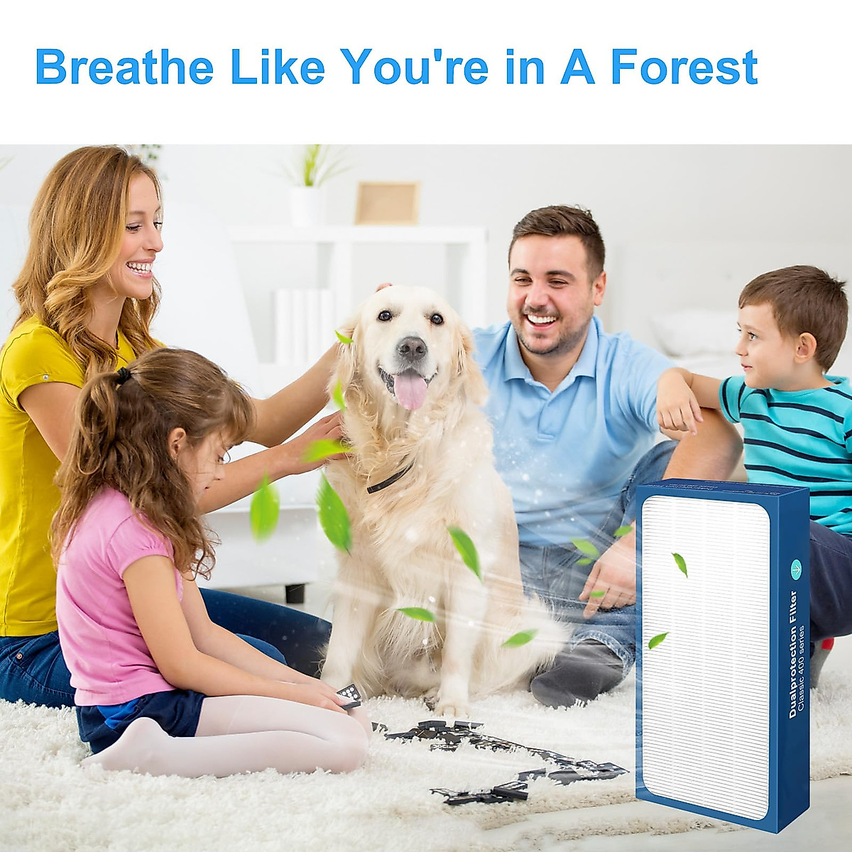 Vanbolt Upgraded Classic 400 Series Replacement Filter,Compatible with Blueair 400 Series Air Purifier Replacement Filter, Part# 480i,402,403,405,410,455EB,450E Replacement Filter (1PACK)