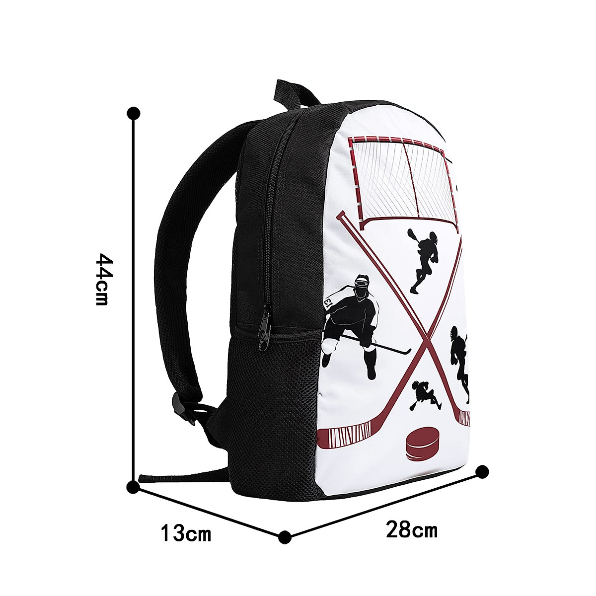 Nakgn Hockey Player Print Kids School Backpack for Elementary Girl Boy