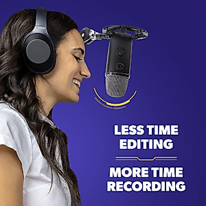 Auphonix Silver PRO Microphone Shock Mount – Shockmount Compatible w/Blue Yeti, Yeti Pro, & Snowball Mic