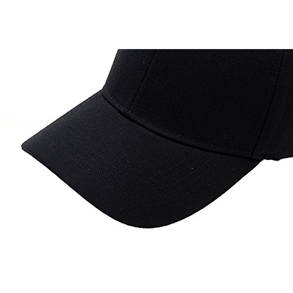 Baseball Cap Hat Men Women - classic adjustable plain blank, BLK