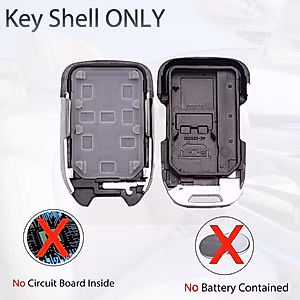SUPALAND Key Fob Shell Case Replacement Fits for Chevy Suburban Tahoe GMC Yukon 2015 2016 2017 2018 2019 2020 Keyless Entry Smart Remote Control 6 Button Pad Outer Cover