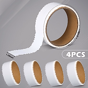 Saypacck 4 Rolls Self Adhesive Stress Crack Tape Drywall Joint Tape Wall Crack and Seam Patch Heavy Duty Smooth Roll Concrete Patch and Repair Kit, 1.25'' x 10'