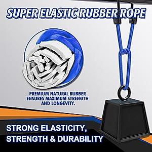 Cartman 32 Piece Bungee Cords Assortment Jar Includes 10" 18" 24" 32" 40" Bungee Cord with Hooks, 8" Canopy Tarp Ball Ties and Tarp Clips