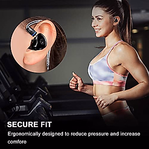 DCMEKA USB C in Ear Monitor Headphones, Dynamic Hybrid Dual Drive IEM Earphones, Type C Wired Earbuds for Singers, Musicians, Drummers, Noise Isolating, MMCX Detachable Cable(Black, no Mic)