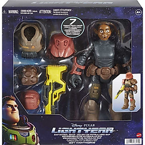 Mattel Disney and Pixar Lightyear Action Figure & Accessories Set, Space Ranger Gear Jr ZAP Patrol Izzy Hawthorne, 12-inch Scale & 14 Posable Joints