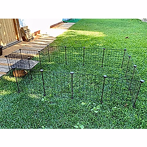 LANGXUN DIY Small Animal, Pet Playpen, Rabbit , Guinea Pig Cages, Puppy, Kitten Playpen | Indoor & Outdoor Portable Metal Wire Yard Fence (16pcs Metal Panels)