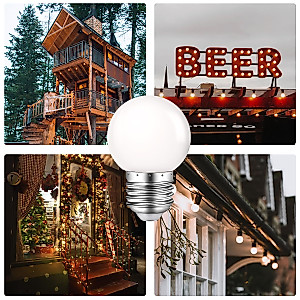 MZyoyo LED Night Light Bulb,E26 E27 G45 G14 Base 1W Night Light LED Edison Bulb,Soft White 3000K,Not Dimmable LED Globe Bulb,for Ceiling Fan,Night Light,Chandelier,Vanity Light Bulb AC120V 6 Pack