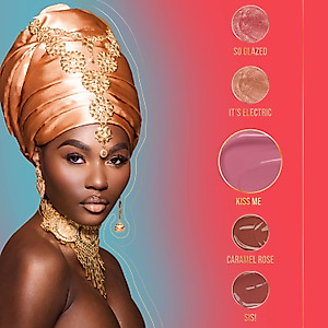 Juvia's Place Long Lasting Non-Sticky Luscious High Shine Glow Lip Gloss Reflect Sis!, 16 oz, Deep Peachy Beige Brown, Creamy and Smooth