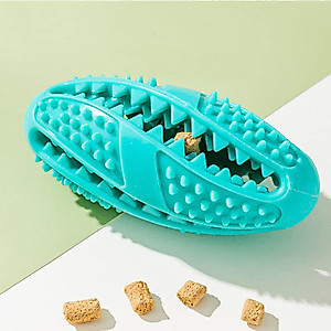 Dog Toys for Aggressive Chewers,Interactive Feeding Dog Toys for Teeth Grinding Training to Relieve Boredom,Small Medium Large Dogs (Rugby Pink)