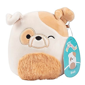 Squishmallows Original 5-Inch Brock The Bulldog - Official Jazwares Little Plush - Collectible Soft & Squishy Mini Stuffed Animal Toy - Add to Your Squad - Gift for Kids, Girls & Boys