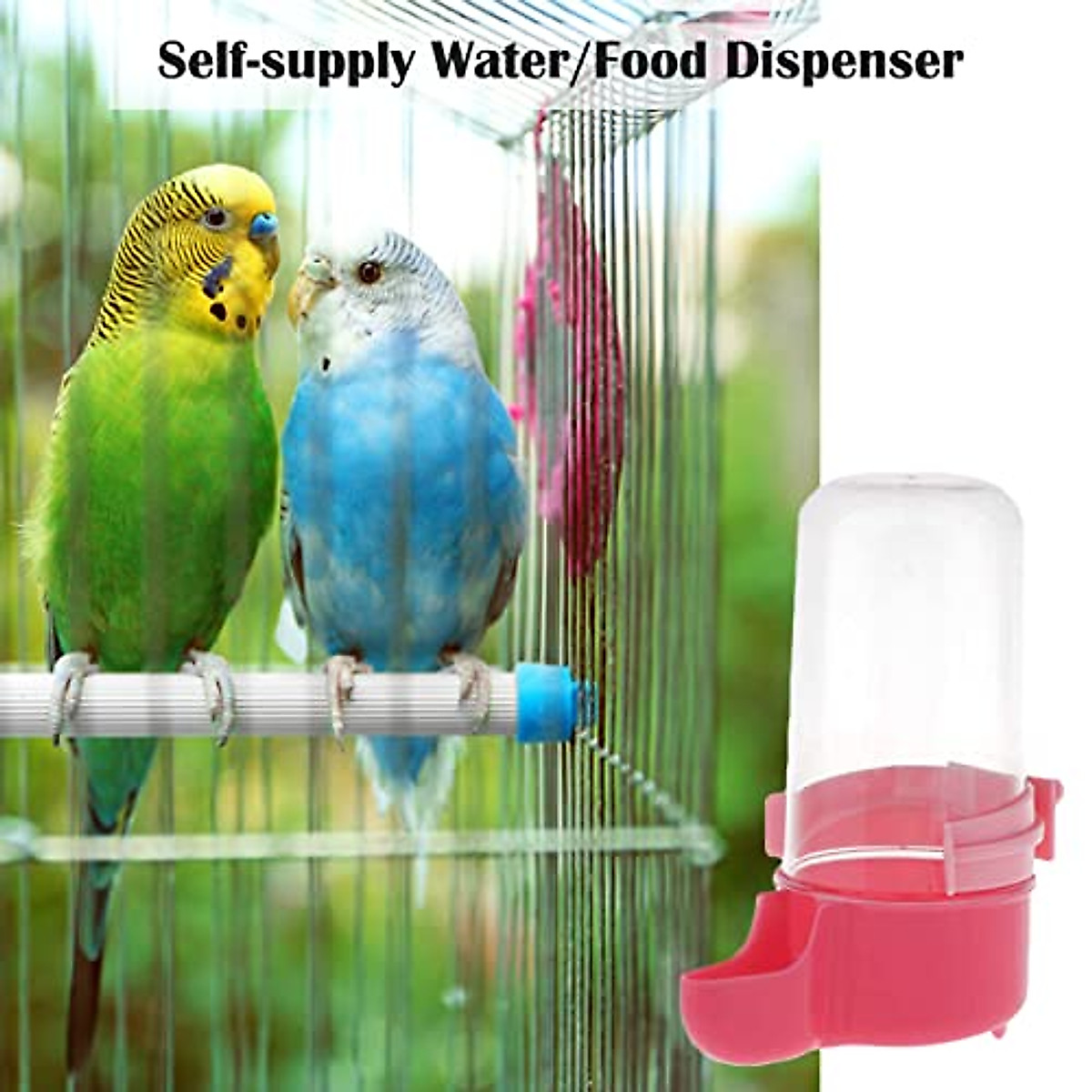 Automatic Bird Feeder Waterer Drinker Pet Bird Feeding Supplies for Bird Cage Feeder Water Seed Dispenser Bottle Drinking Cup