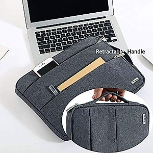 V Voova Laptop Sleeve Carrying Case 15 15.6 Inch,Slim Computer Cover Bag with Handle Compatible with MacBook Pro 15/16,15" Surface Laptop 3/4/5,15-16 Inch HP Dell Asus Acer Laptop,Dark Grey