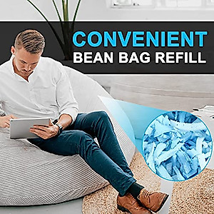 DR.DUDU 5lbs Shredded Memory Foam Filling for Bean Bag Filler, Soft and Convenient Pillow Stuffing Foam for Couch Cushion Dog Bed Chair Arts Crafts, Added Gel Particles