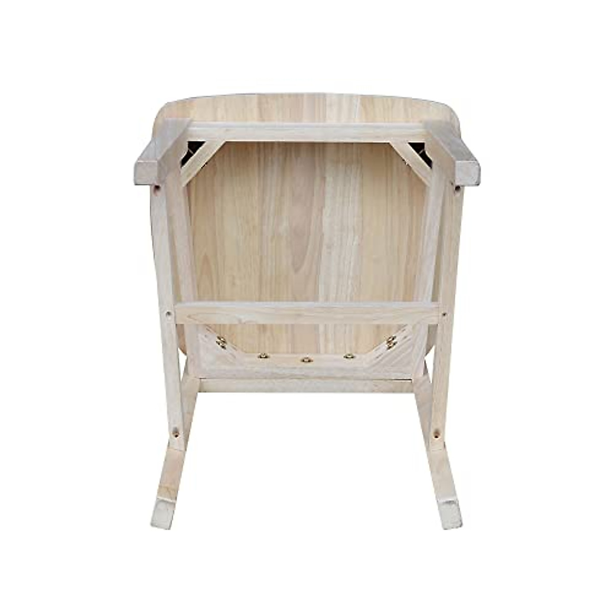 Set of 2 Mission Side Chairs 39.2"H, Solid Parawood Kitchen Dining Furniture, Stylish Comfortable Chairs for Dining Room, Paint or Stain to Match Your Decor, Unfinished