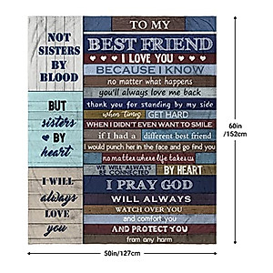 Mubpean Gifts for Best Friends Women Blanket 60"x50", Friendship Gifts for Women Friends, Gifts for Friends Female, Birthday Gifts for Women Friendship,Best Friend Birthday Gift for Sister Mothers Day