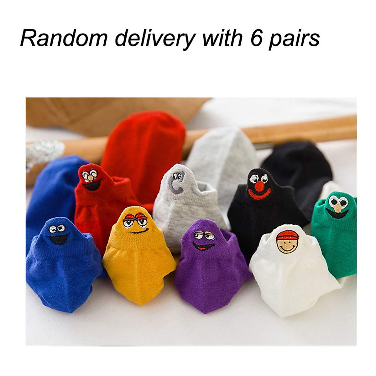 Line b Athletic Running Socks for Women with Cotton, Ankle Athletic Cushioned Sport Socks, Low Cut Socks for Arch Support (6 Pairs), Multicoloured 01, Medium