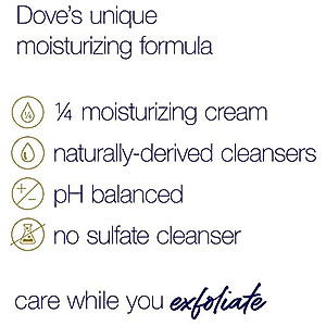 Dove Exfoliating Body Polish Body Scrub Exfoliating Scrub for Dry Skin Crushed Almond and Mango Butter Gently Exfoliates to Reveal Healthy Skin 10.5 Ounce (Pack of 4)