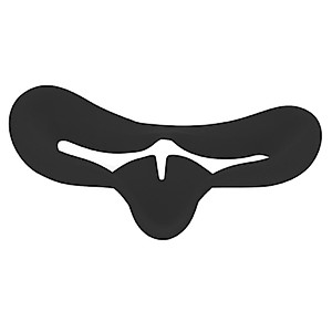 Silicone VR Face Cover Pad, VR Glasses Silicone Eye Mask Breathable Anti Sweat VR Protective Cover for Oculus Quest 2 Gaming Headset(Black)