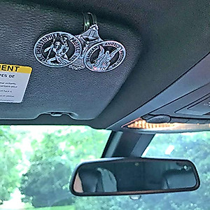 Cathedral Art St. Christopher Visor Clip, One Size, Silver