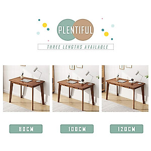 IOTXY Solid Wood Writing Desk - Home Office Workbench Desk with Drawer, 39.37" Width Laptop Computer Work Study Table in White