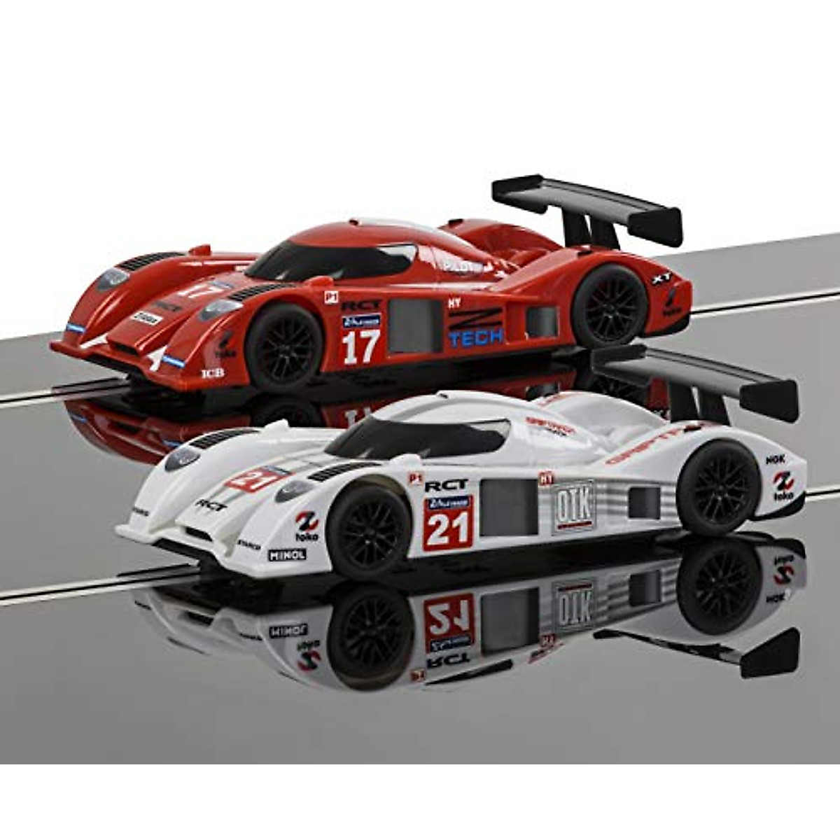 Scalextric C1368T 24 Hr Le Mans Sports Cars Slot Car Analog 1:32 Race Track Set, Red/White/Black