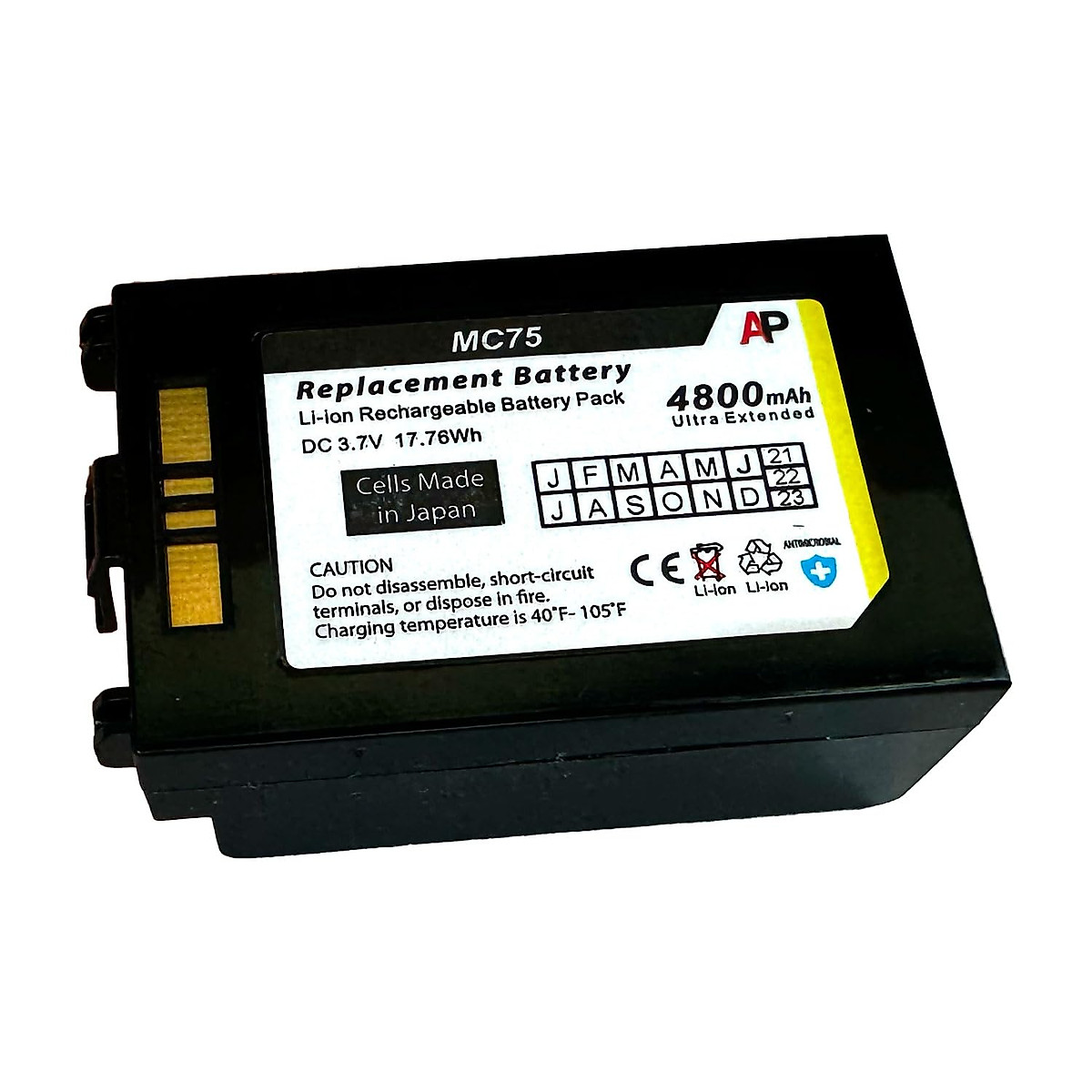 Artisan Power Replacement Battery for Motorola/Symbol MC75 & MC70 Series | 4800 mAh | 3.7 Volt | Lithium Ion Rechargeable Battery | 26% Higher Than OEM Battery | Made in Japan Cells