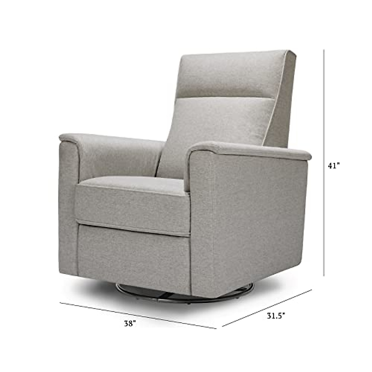 NAMESAKE Willa Recliner in Eco-Performance Fabric | Water Repellent & Stain Resistant Performance Grey Eco-Weave, 99.0 pounds