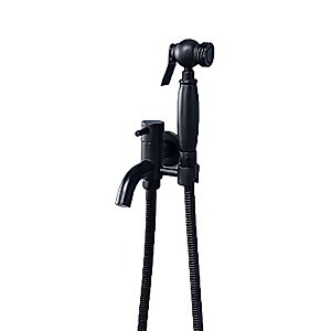 NBAAYIK Bidet Sprayer for Toilet,Bidet Sprayer Kit,Handheld Bidet Toilet Sprayer Jet Sprayer Kit,Bidet Shower Attachment,Bidet Sprayer Kit for Toilet,Bidet Shower Kit,Black A (Black a)
