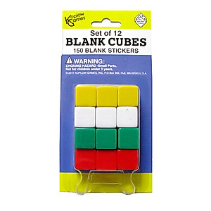 Koplow Games KOP17586 Blank with Stickers Dice Game Set