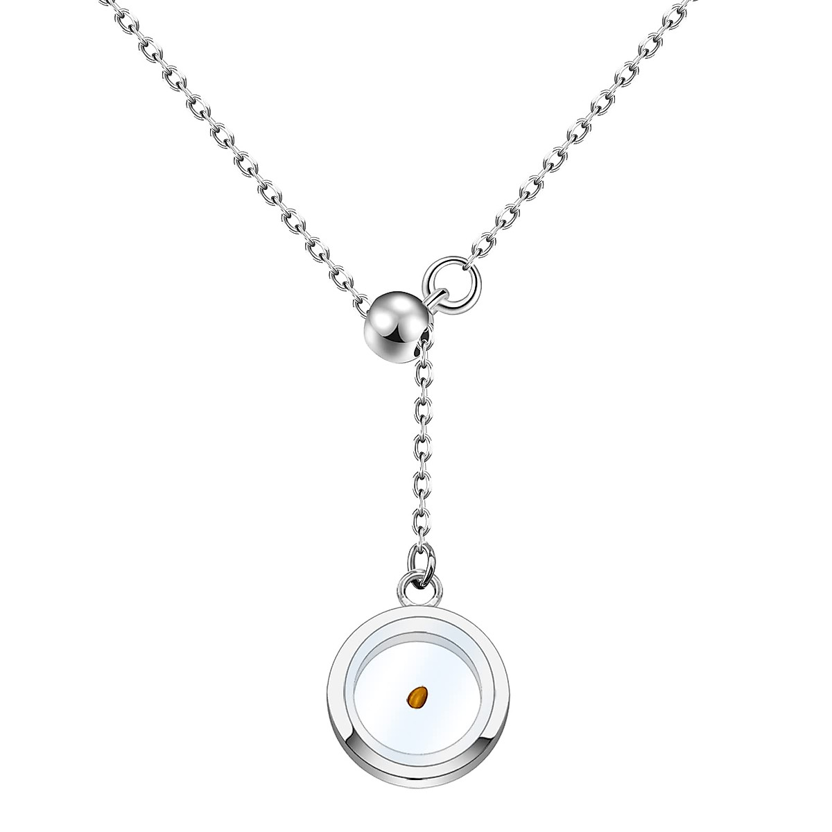 CYTING Stainless Steel Fertility Mustard Seed Necklace for Women - Religious Gift for Motherhood, Faith, Infertility, Miscarriage, 65cm