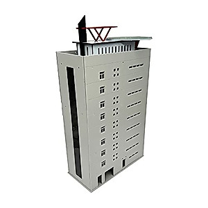 Outland Models Scenery Tall Office Building w Helicopter Pad 1:160 N Scale