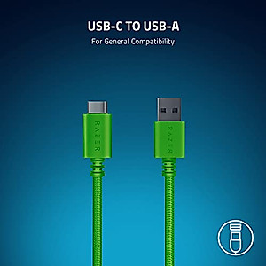 Razer PBT Keycap + Coiled Cable Upgrade Set: Durable Doubleshot PBT - Universal Compatibility - Keycap Removal Tool & Stabilizers - Tactically Coiled & Designed - Braided Fiber Cable - Quartz Pink