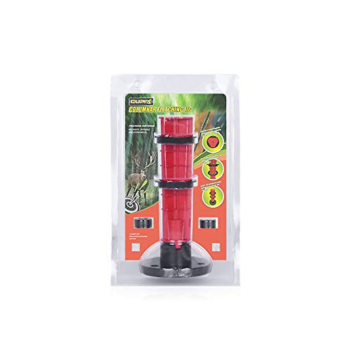 The New Cylindrical Adjustable Helix Tower Fletching Jig Straight and Helix Tool with Scale for DIY Archery Arrows Suitable for Multi-Size Arrows