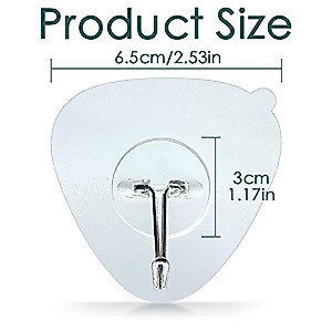 DSSPORT 37 Pack Triangular Self Adhesive Hooks, Wall Hooks for Hanging Heavy Duty Self Stick Hooks Kitchen Bathroom Window Ceiling Waterproof and Oilproof Reusable Seamless Hooks