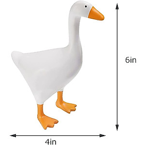 TOKZON Goose Magnetic Key Holder, Resin Goose Statue, Magnetic Tool Holder Home Decoration, Cute Animal Figurines Keys Holder, for Keys、Glasses, Bells