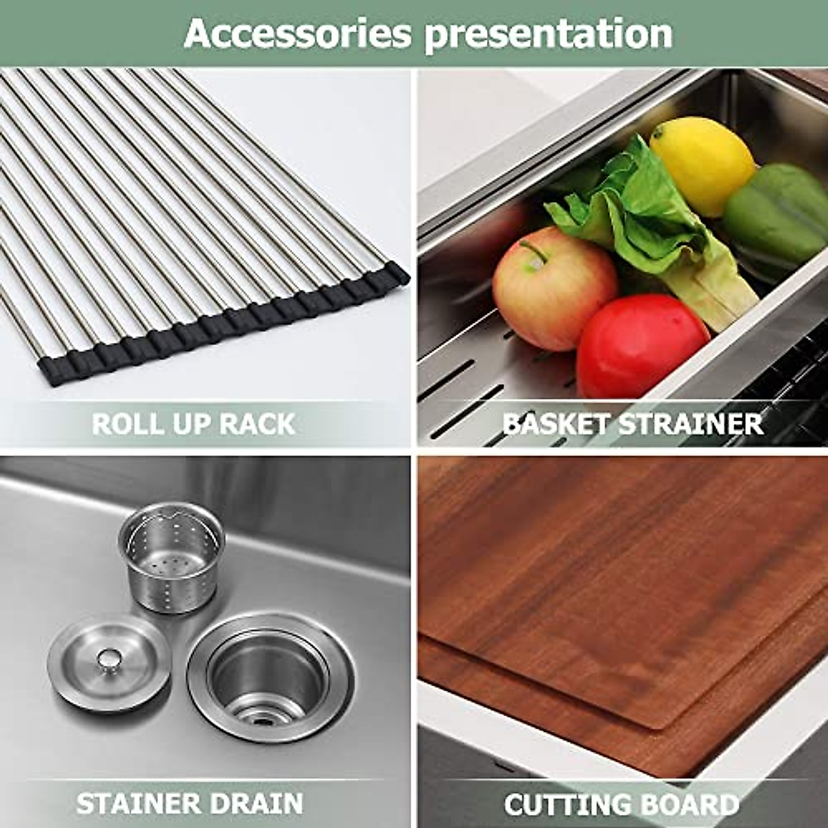 36 Inch Farmhouse Sink - Logmey Stainlese Steel Workstation Farmhouse Kitchen Sink 16 Gauge Apron Front Sink Single Bowl Farm Sink 36x21x9 Inches