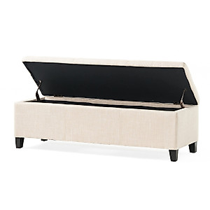 Great Deal Furniture Sarelia Bench Storage Ottoman (Light Beige)