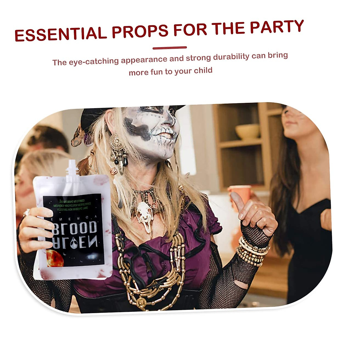 Toyvian Alien Halloween Bag 40 Pcs Beverage Storage Bag Blood Storage Container Leakproof Seal